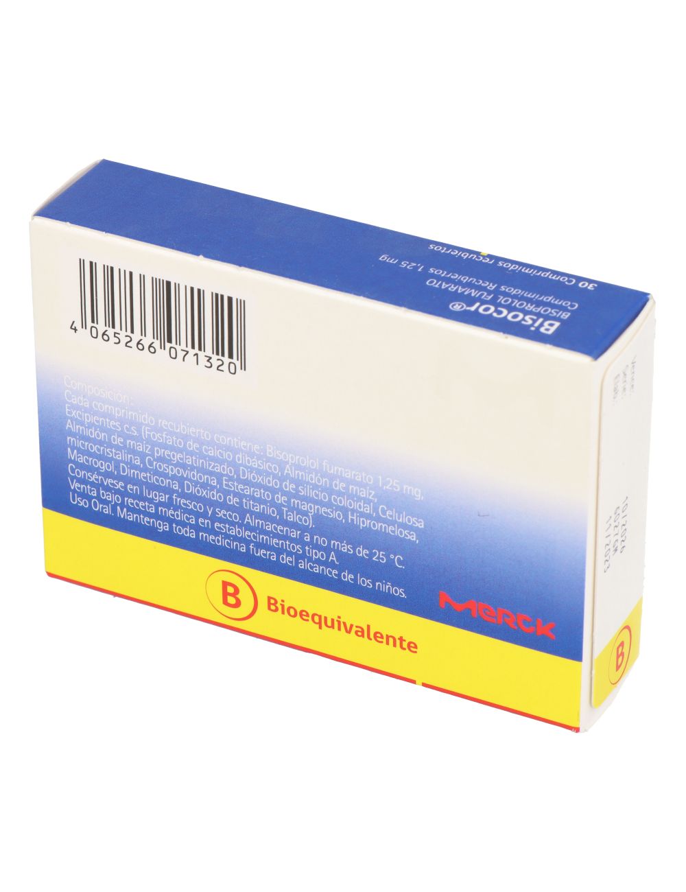 BISOCOR BISOPROLOL 1.25 MG 30 COMPRIMIDOS BIOEQUIVALENTE LABORATORIO ...