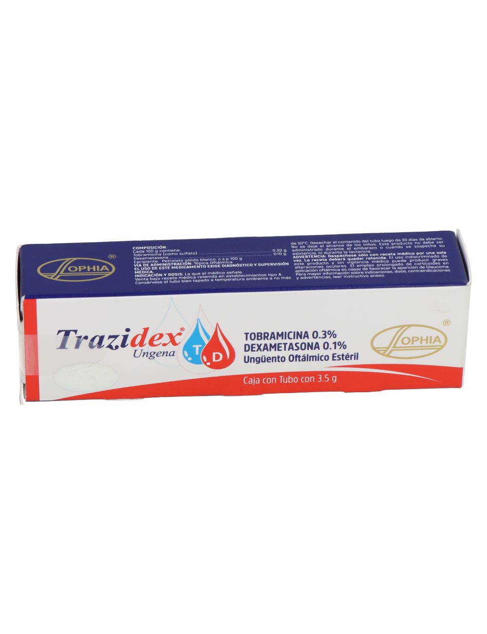 TRAZIDEX TOBRAMICINA/DEXAMETASONA UNG. OFTALMICO 3MG/1MG 3.5 GRAMOS ...