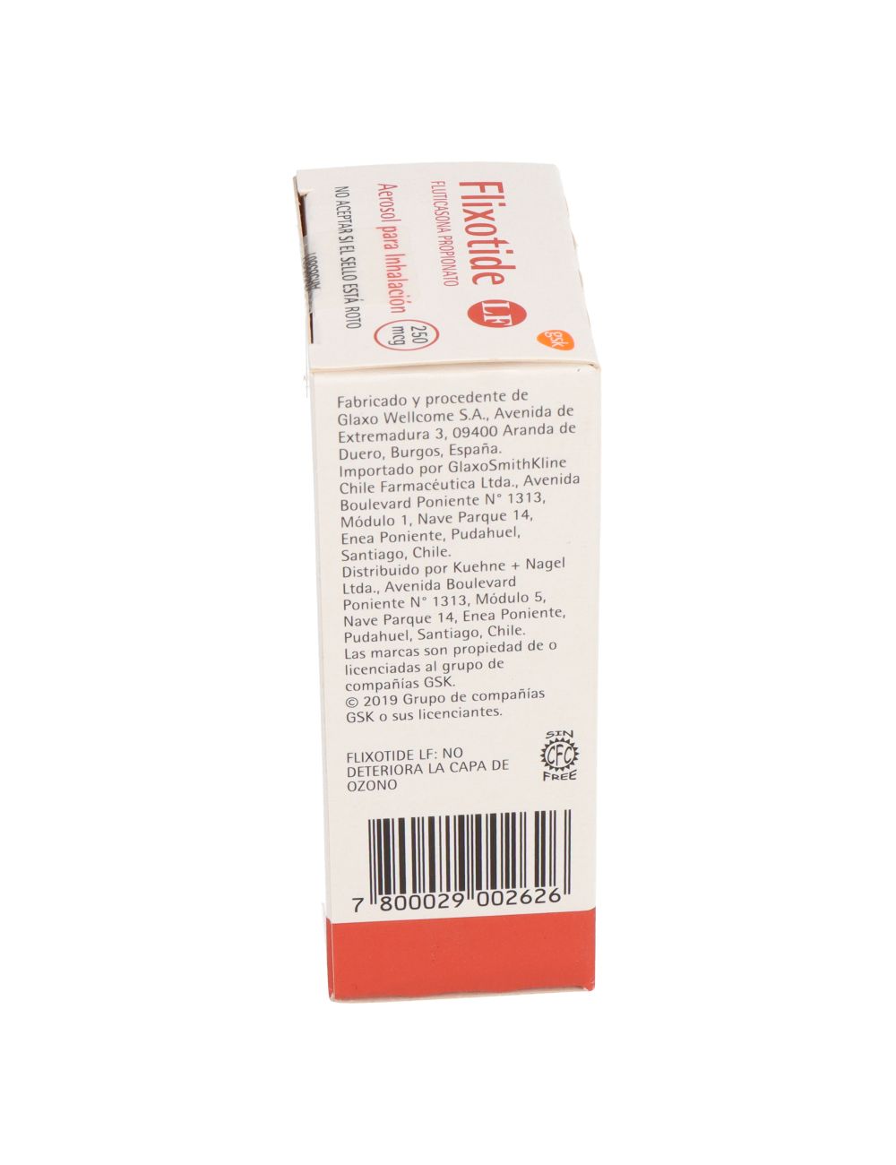 FLIXOTIDE LF FLUTICASONA 250 MCG INHALADOR 120 DOSIS GSK CENABAST
