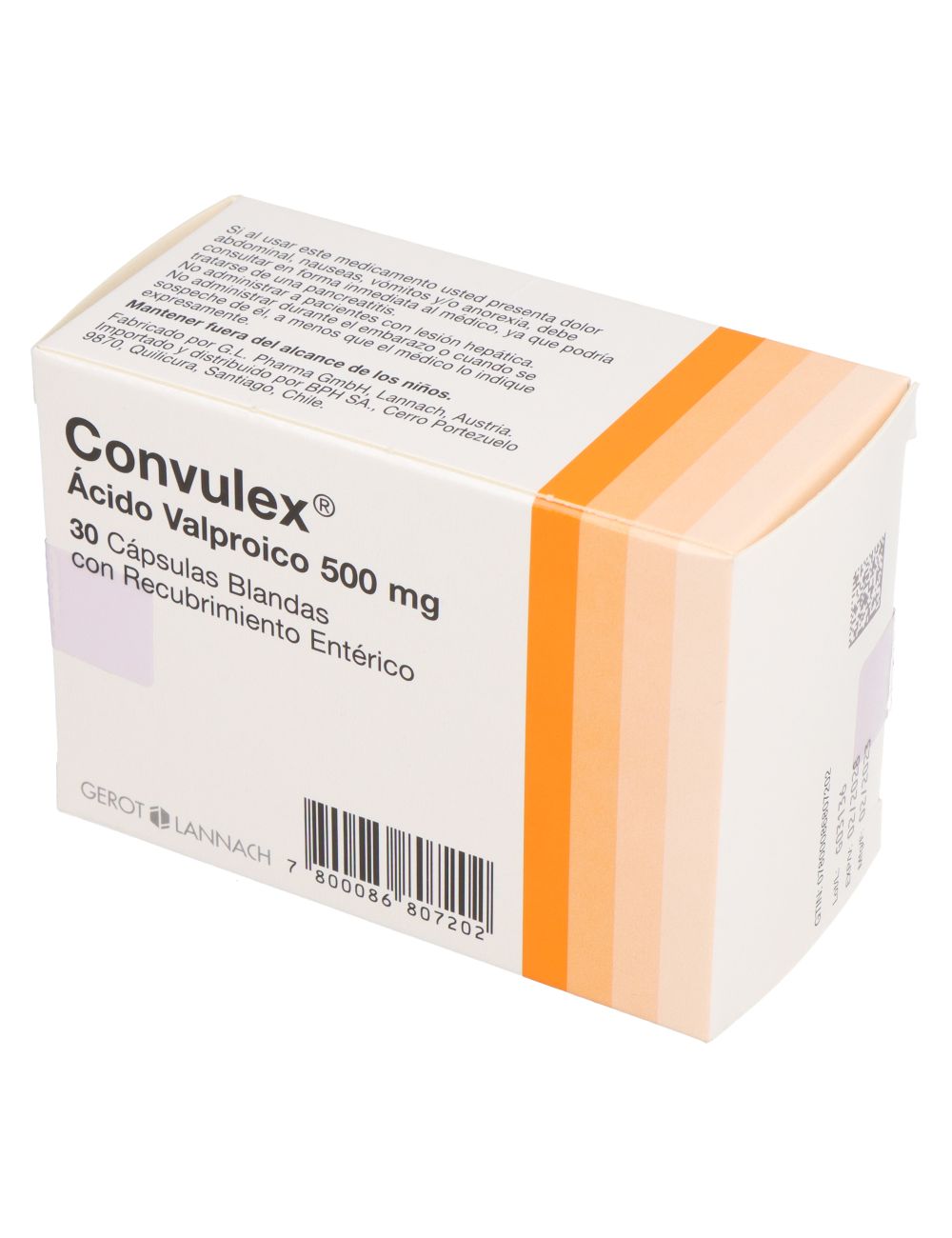 CENABAST CONVULEX 500 MG CAJ 30 CP