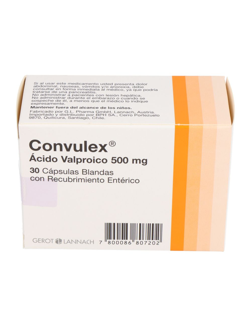 CENABAST CONVULEX 500 MG CAJ 30 CP