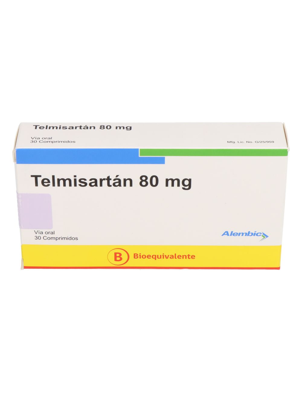 TELMISARTAN 80 MG CAJ 30 CM CENABAST