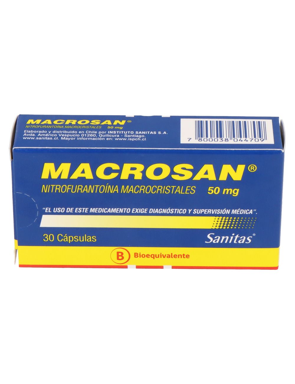 MACROSAN NITROFURANTOINA MACROCRISTALES 50 MG 30 CAPSULAS ...