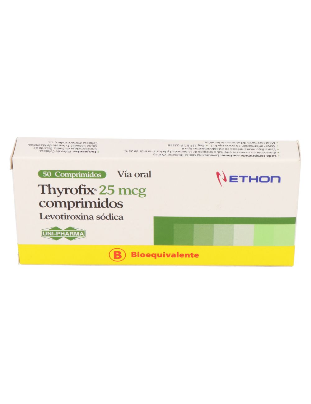THYROFIX LEVOTIROXINA 25 MCG 50 COMPRIMIDOS BIOEQUIVALENTE LABORATORIO ...