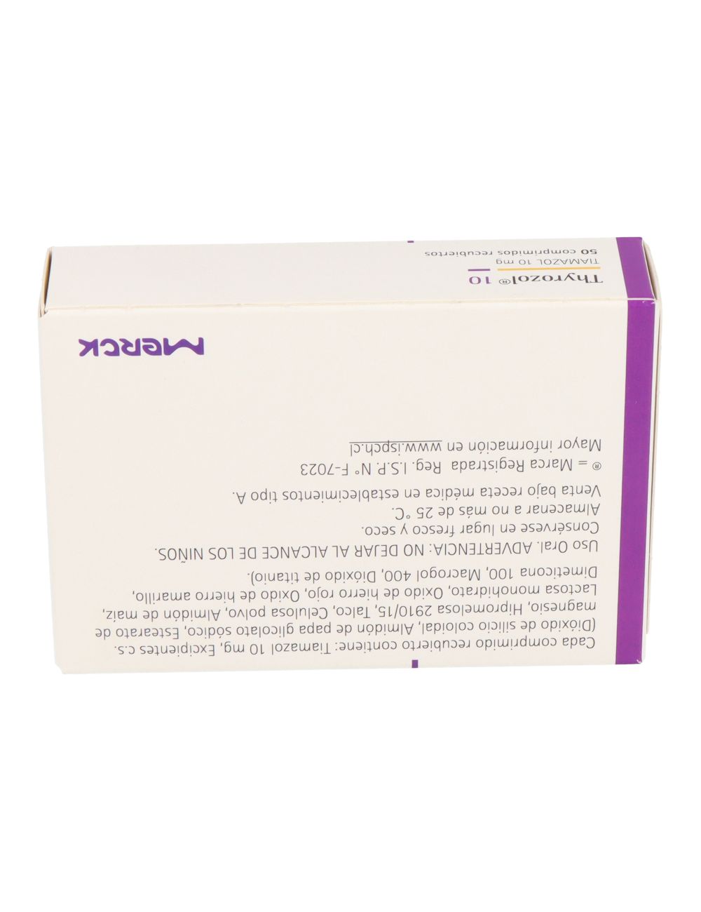 THYROZOL TIAMAZOL 10MG 50 COMPRIMIDOS LABORATORIO MERCK CENABAST