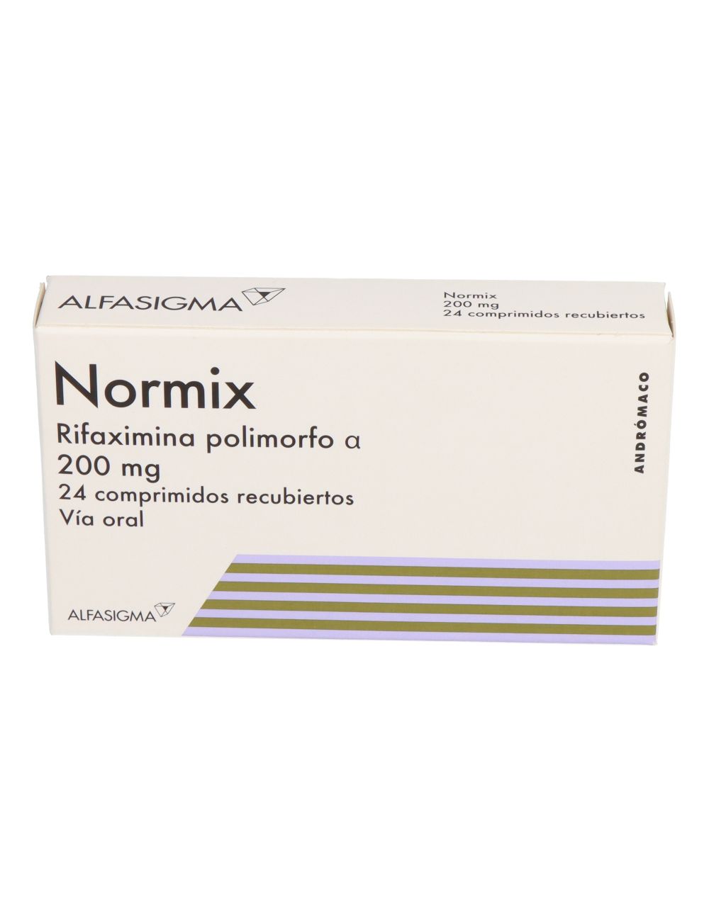 NORMIX RIFAXIMINA POLIMORFO ALFA 200 MG 24 COMPRIMIDOS RECUBIERTOS LAB ...