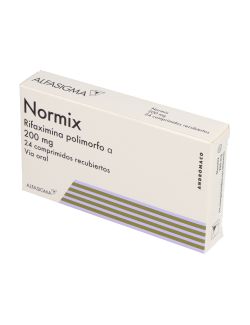 NORMIX RIFAXIMINA POLIMORFO ALFA 200 MG 24 COMPRIMIDOS RECUBIERTOS LAB ...