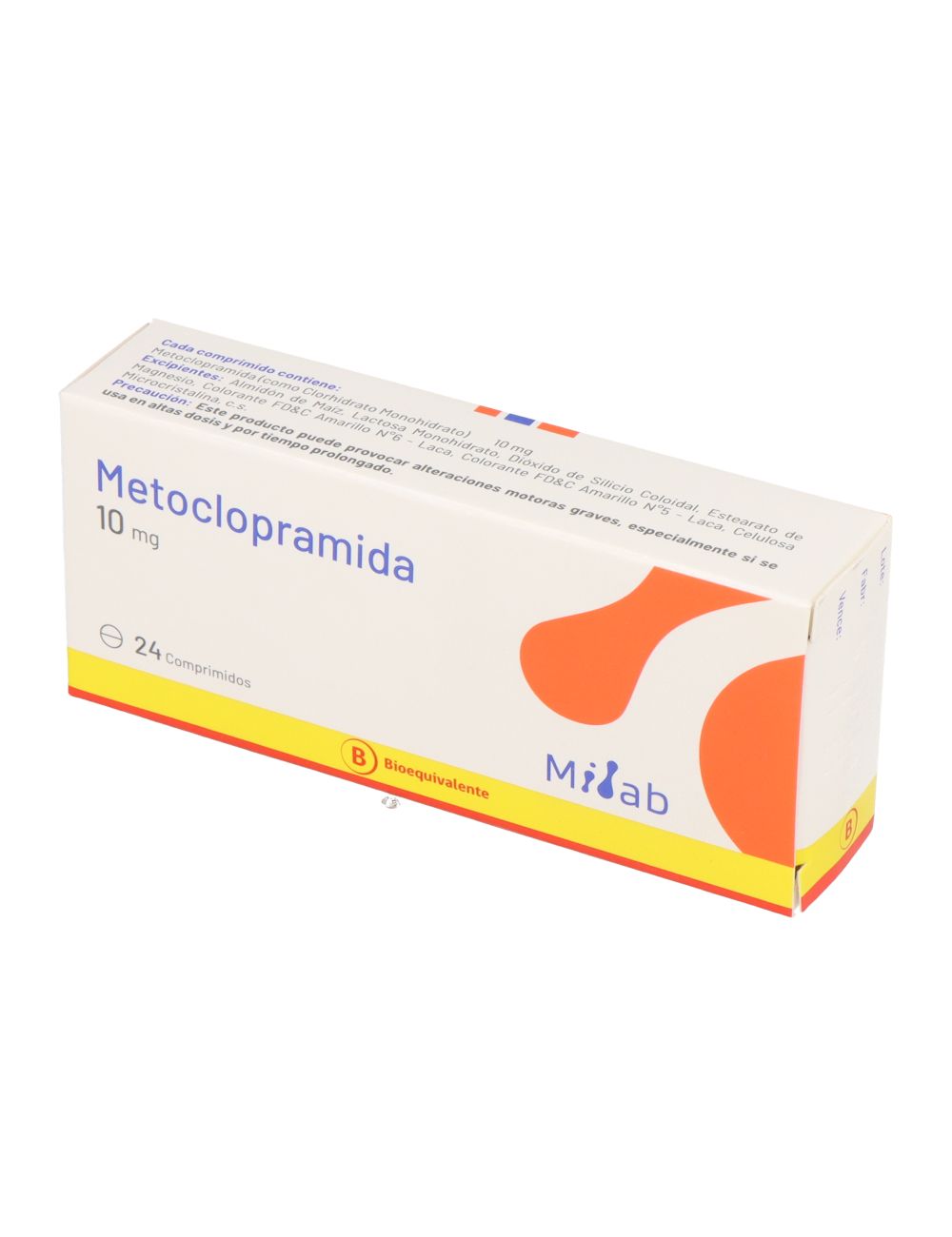 METOCLOPRAMIDA 10 MG 24 COMPRIMIDOS BIOEQUIVALENTE LABORATORIO MINTLAB