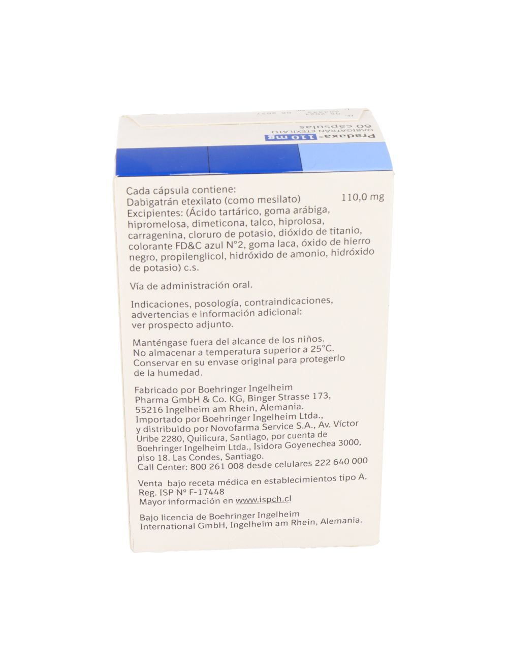 PRADAXA DABIGATRAN 110 MG 60 CAPSULAS LABORATORIO BOEHRINGER INGELHEIM ...