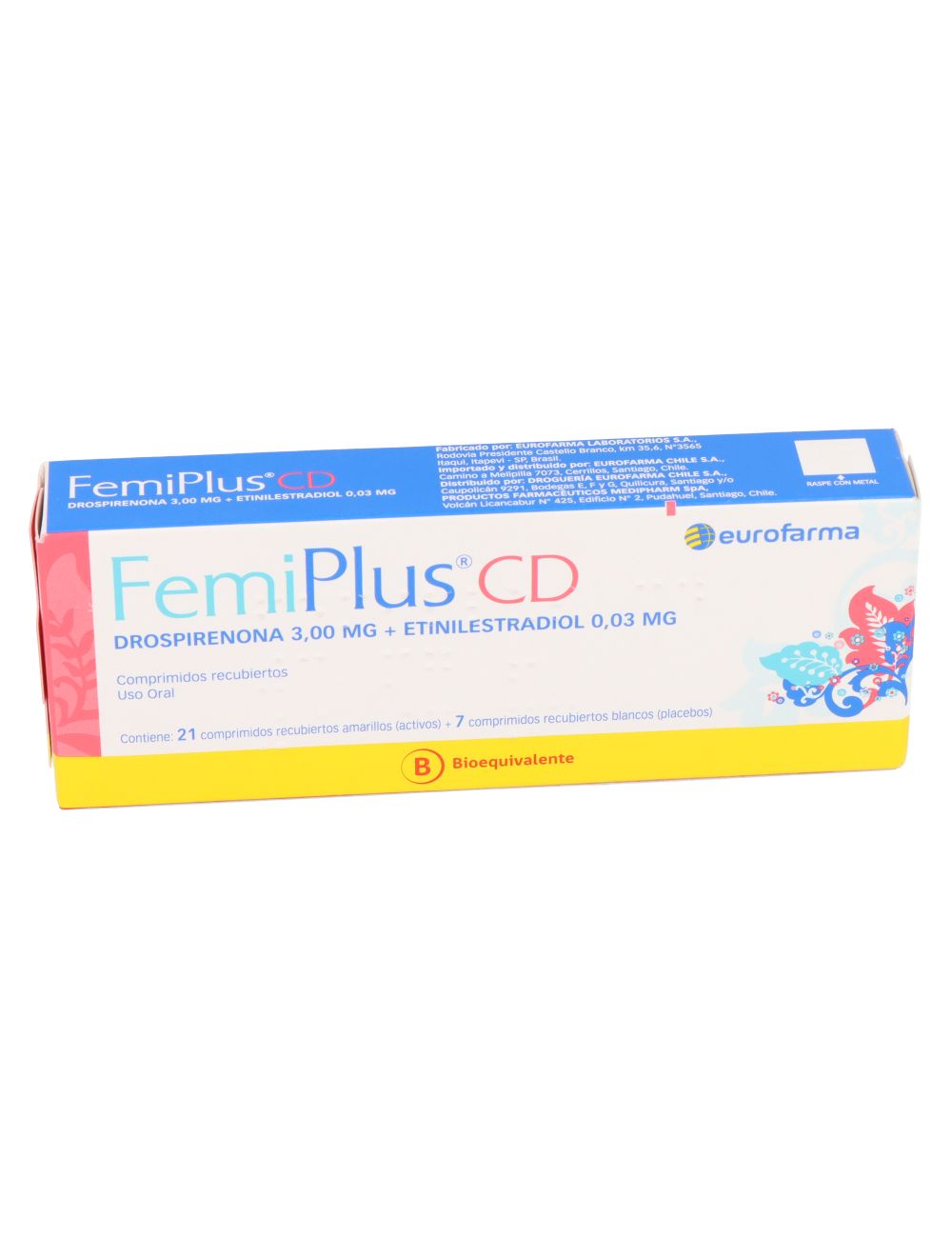 FEMIPLUS CD DROSPIRENONA ETINILESTRADIOL 28 COMPRIMIDOS BIOEQUIVALENTE ...