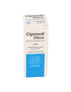 CIPROVAL OTICO CIPROFLOXACINO 0.3 % SOLUCION OTOLOGICA 5 ML LABORATORIO ...