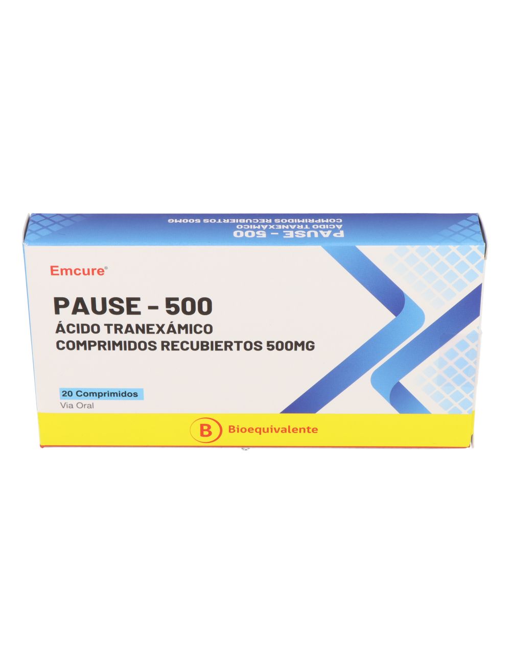 PAUSE-500 ACIDO TRANEXAMICO 500 MG 20 COMPRIMIDOS BIOEQUIVALENTE ...