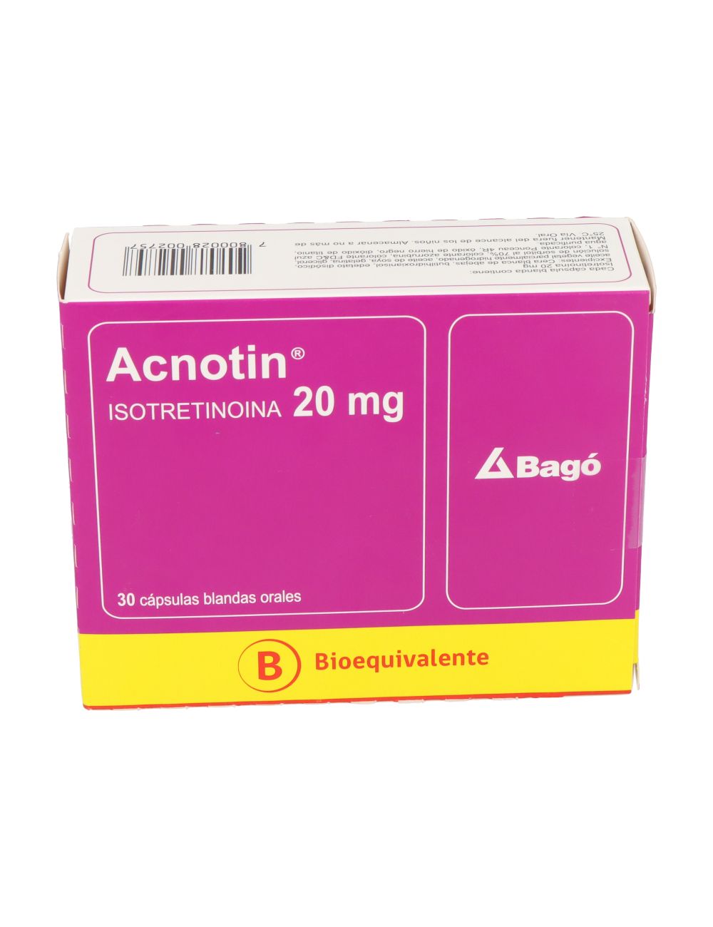 ACNOTIN ISOTRETINOINA 20 MG 30 CAPSULAS BLANDAS BIOEQUIVALENTE ...