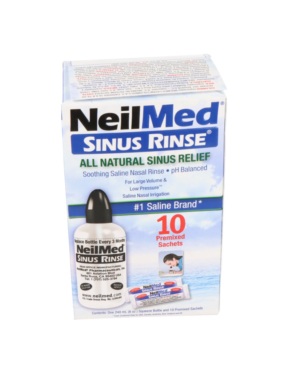 SINUS RINSE KIT POLVO PARA SOLUCION SALINA NASAL 10 SOBRES PREMEZCLADOS ...