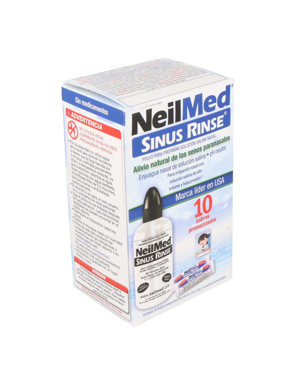 SINUS RINSE KIT POLVO PARA SOLUCION SALINA NASAL 10 SOBRES PREMEZCLADOS ...