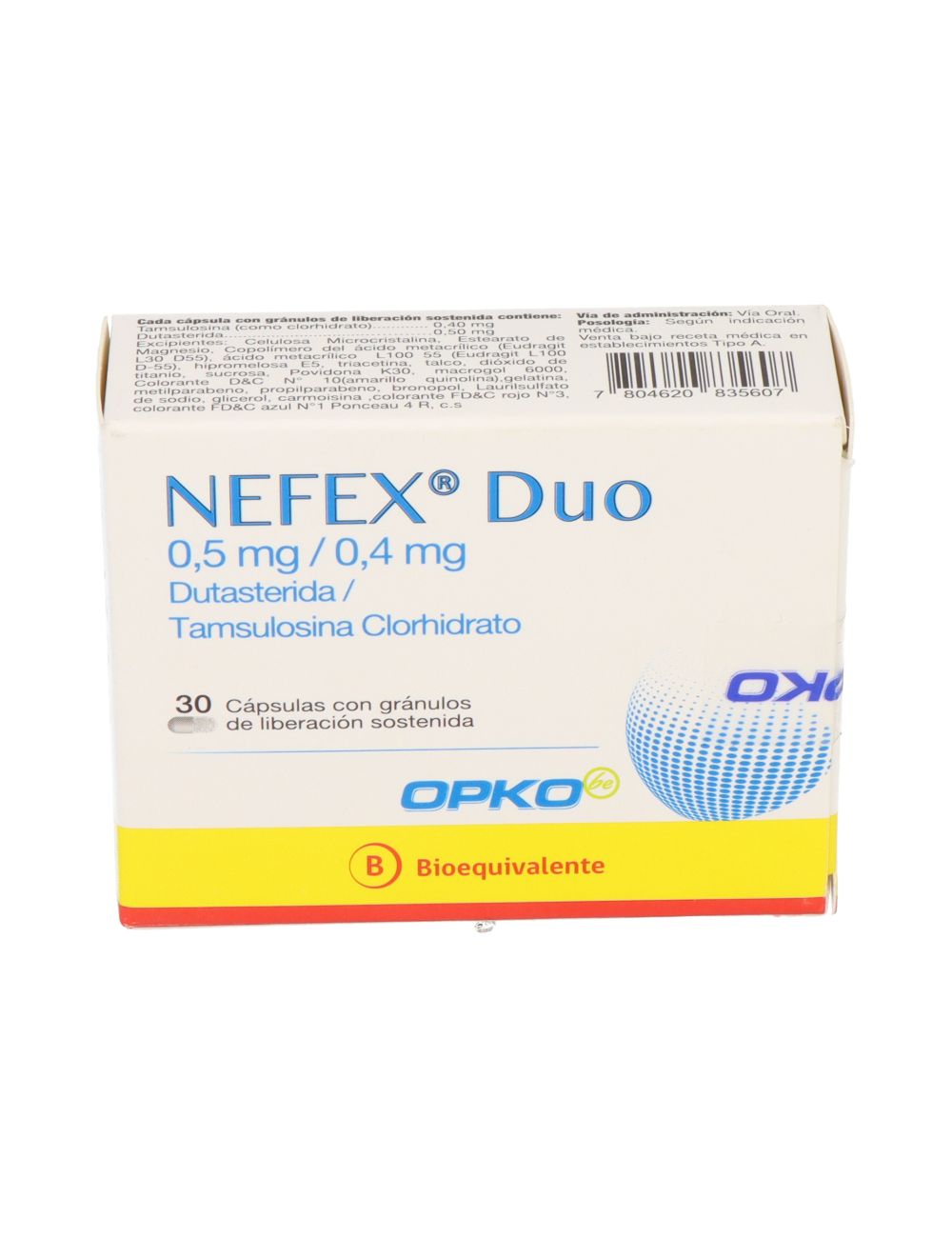 NEFEX DUO DUTASTERIDA/TAMSULOSINA 0.5 MG / 0.4 MG POR 30 CAPSULAS ...