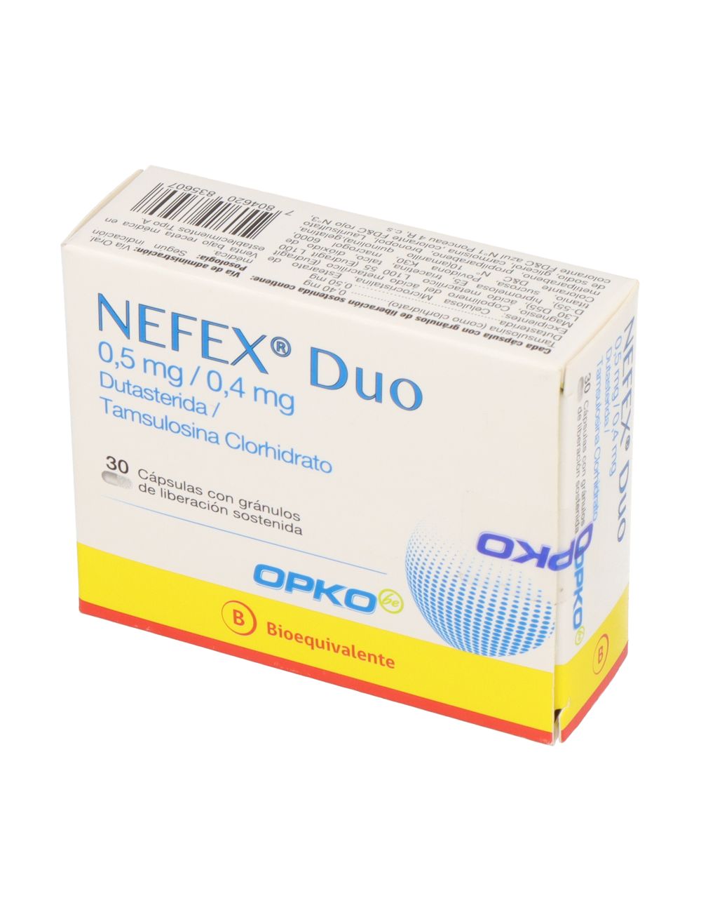 NEFEX DUO DUTASTERIDA/TAMSULOSINA 0.5 MG / 0.4 MG POR 30 CAPSULAS ...
