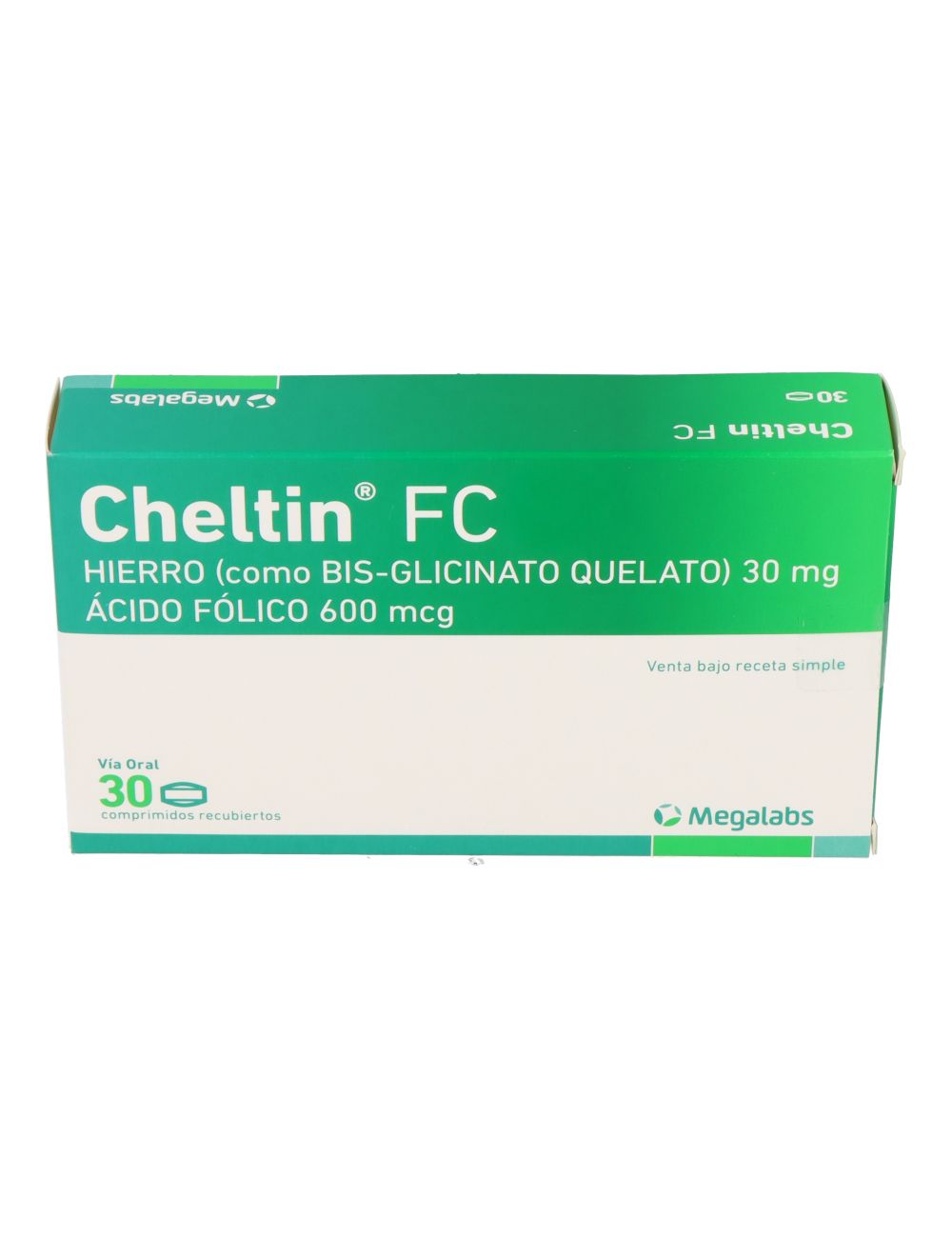 CHELTIN FC HIERRO MG/ACIDO FOLICO 600MCG 30 COMPRIMIDOS RECUBIERTOS LAB ...