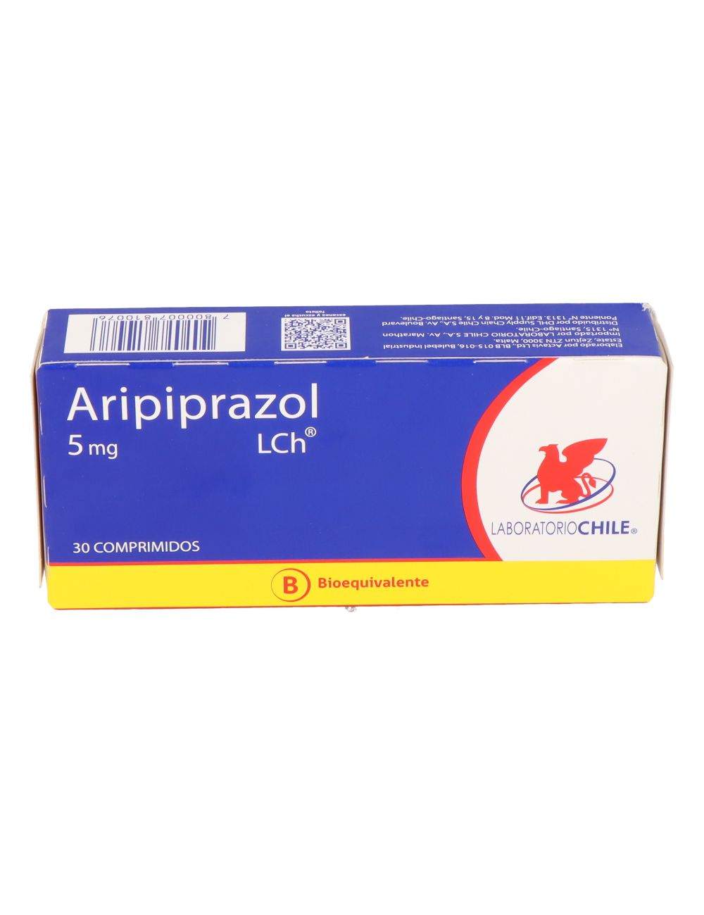 ARIPIPRAZOL 5 MG POR 30 COMPRIMIDOS BIOEQUIVALENTE LABORATORIO CHILE