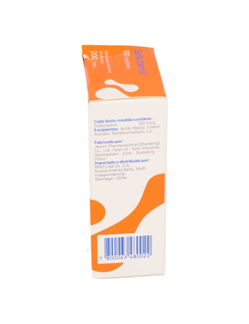 SALBUTAMOL 100 MCG/DOSIS INHALADOR 200 DOSIS LABORATORIO MINTLAB