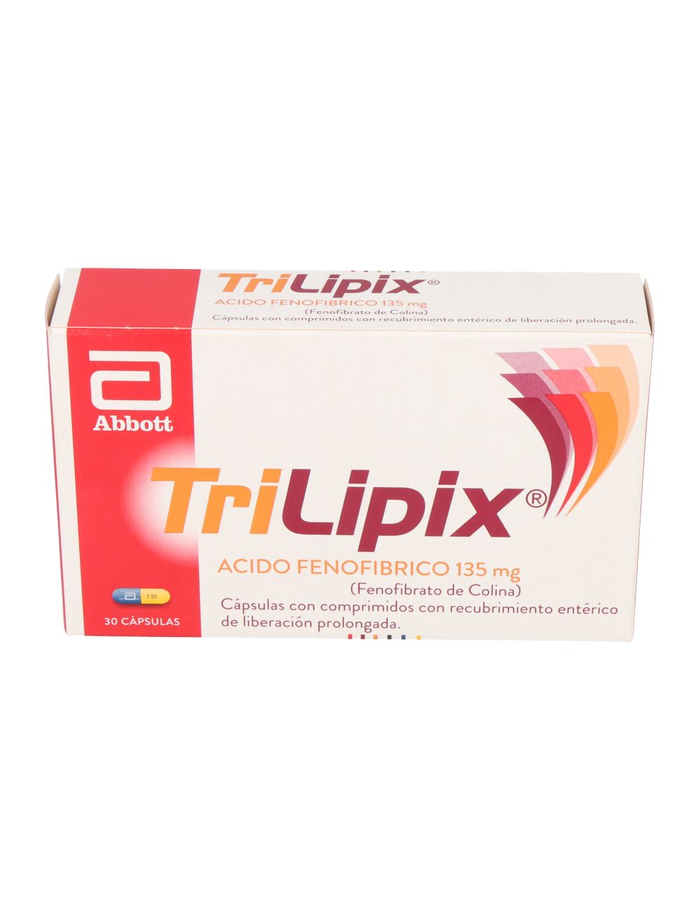 TRILIPIX ACIDO FENOFIBRICO 135 MG FENOFIBRATO DE COLINA 30 CAPSULAS ...