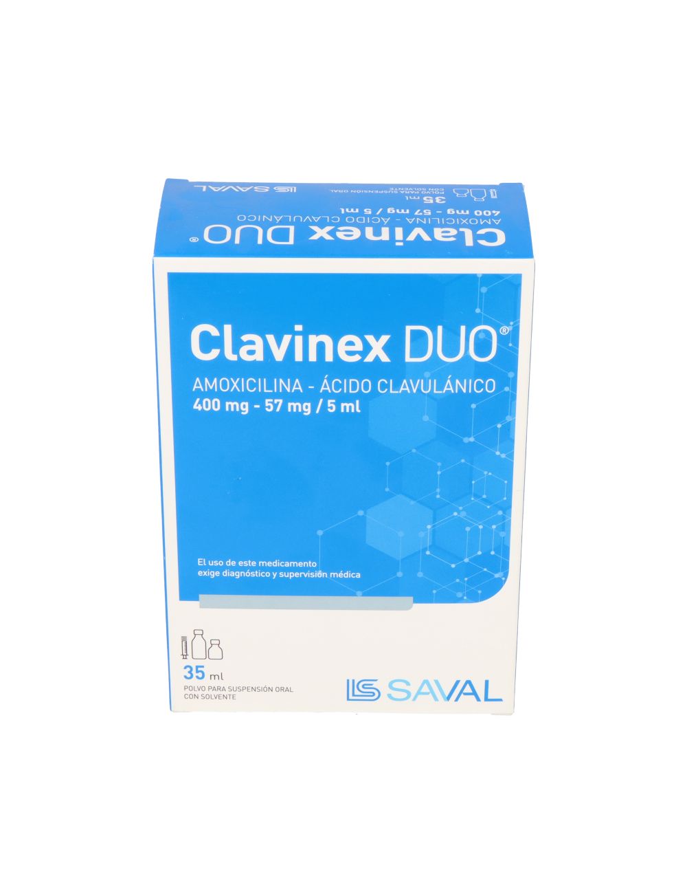 CLAVINEX DUO AMOXICILINA -ACIDO CLAVULANICO 400 MG -57 MG / 5 ML POLVO ...