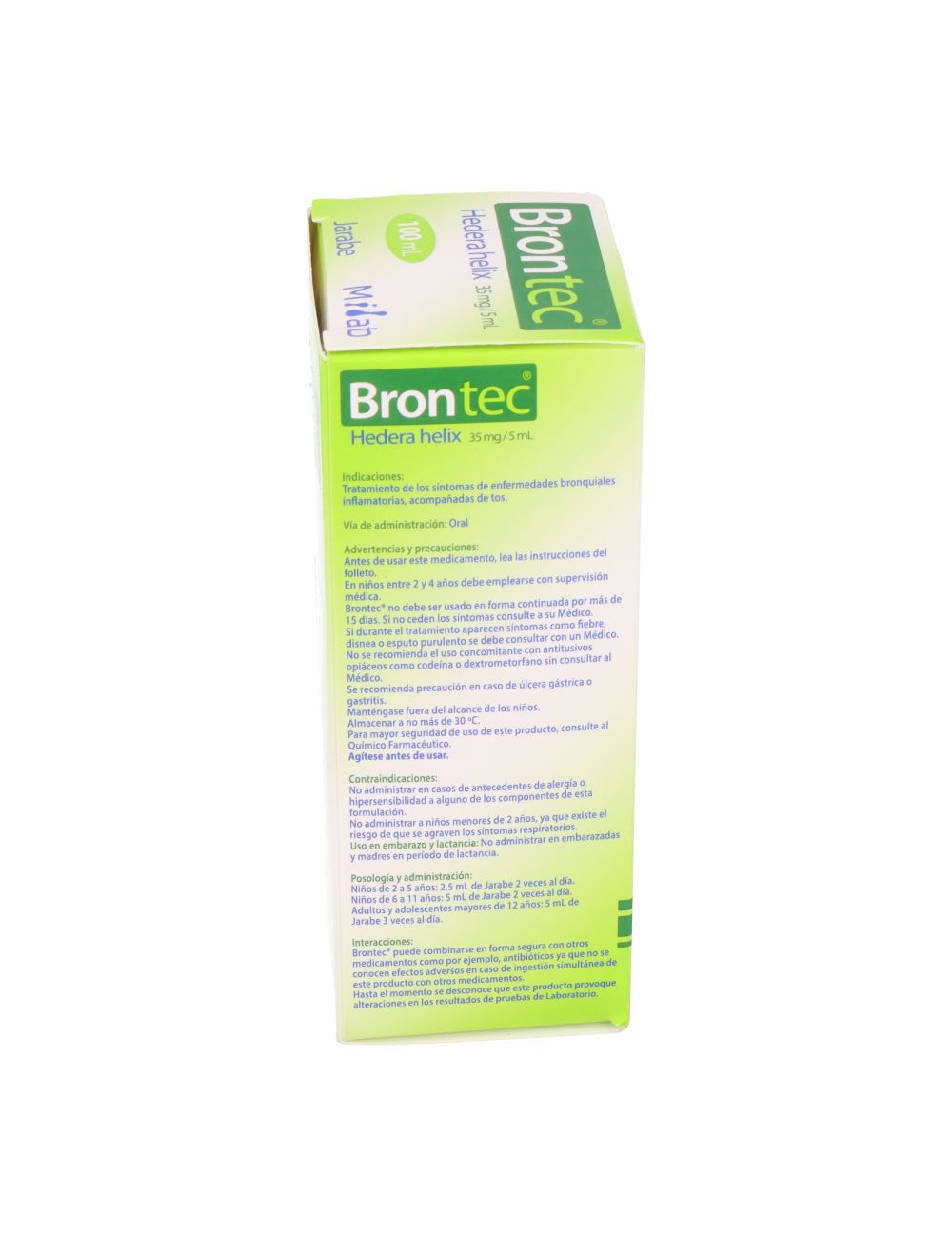 BRONTEC HEDERA HELIX 35MG/5ML 100 ML JARABE LABORATORIO MINTLAB